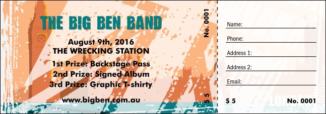 London Raffle Ticket