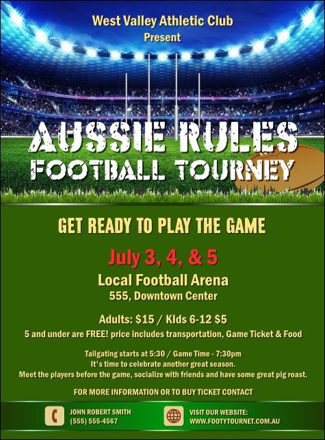 Aussie Rules Football 2 Flyer